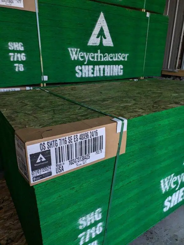 7/16 OSB (Oriented Strand Board) | Weiler Lumber